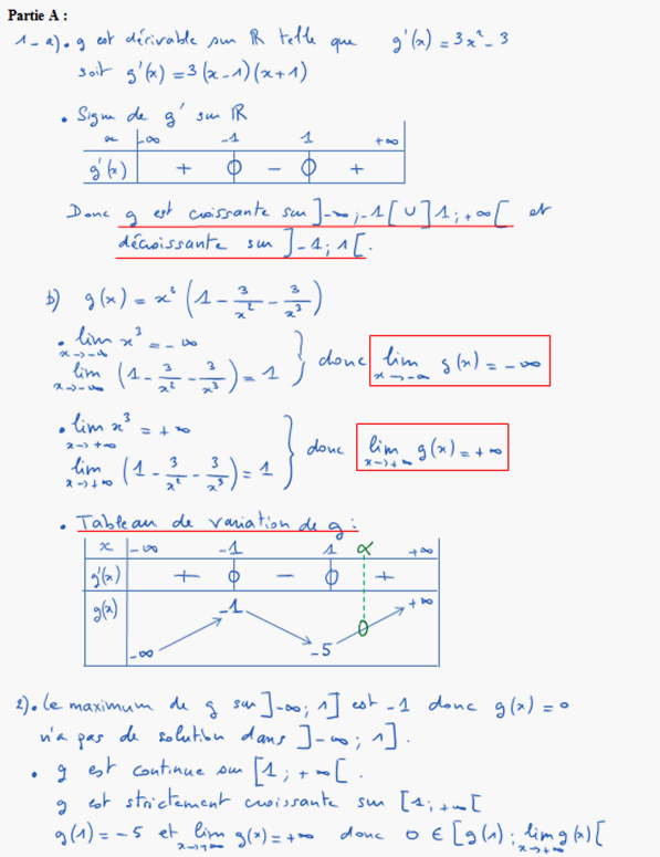 Exercices corrigés sur les limites de fonctions en terminale S Exercices corrigés sur les limites de fonctions en terminale S